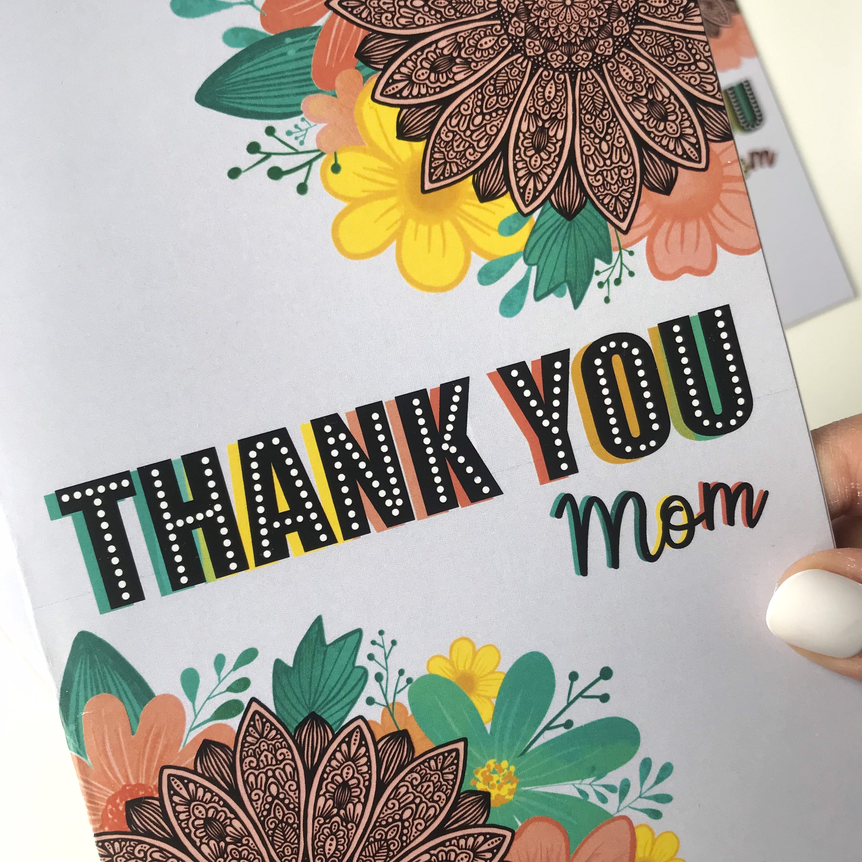 Thank You Mom Card Mothers Day Card-greeting Mothers Day - Etsy
