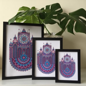 Mandala Building Prints - Artwork Prints - Hand Drawing- Wall ...