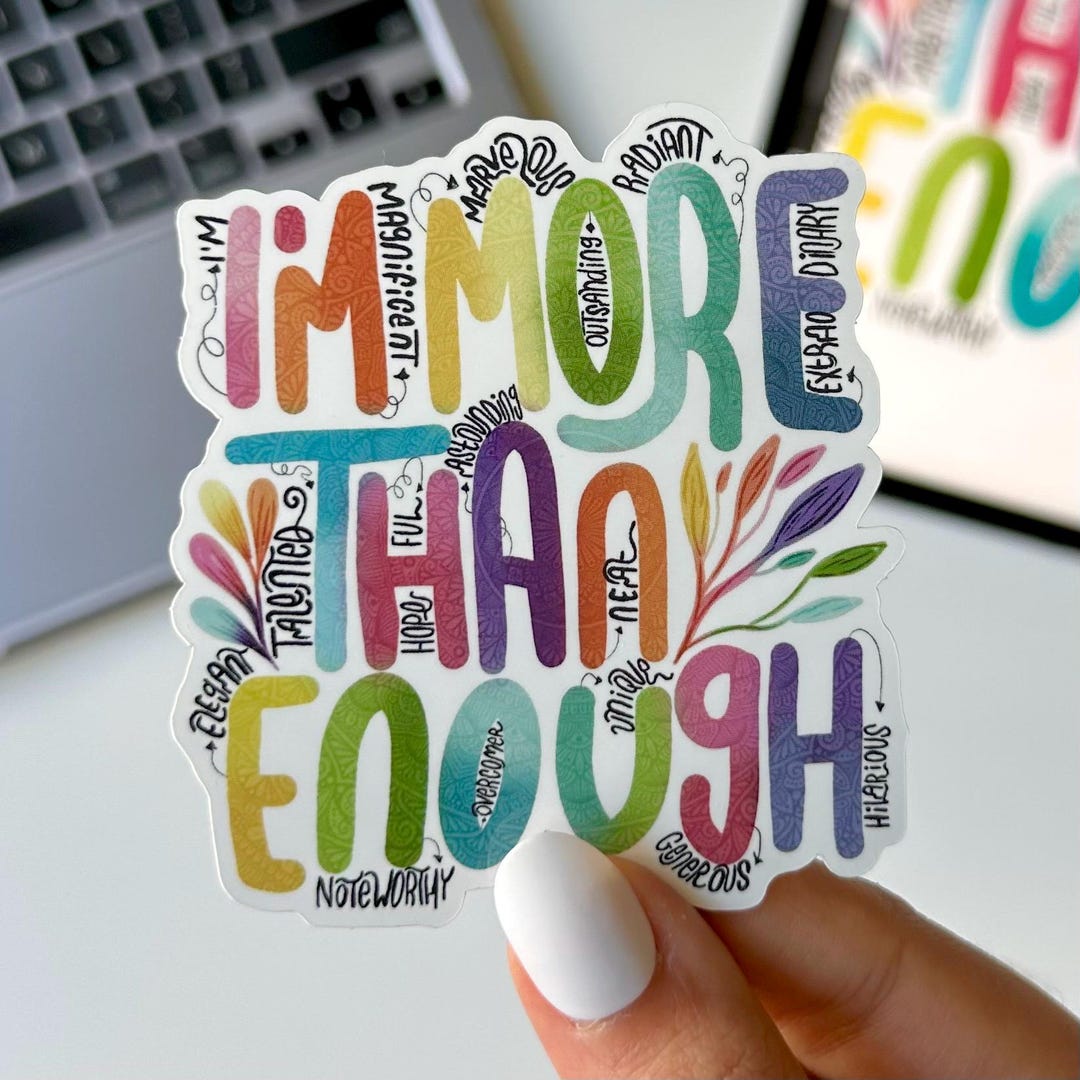 I’m More Than Enough Mandala Sticker - Etsy