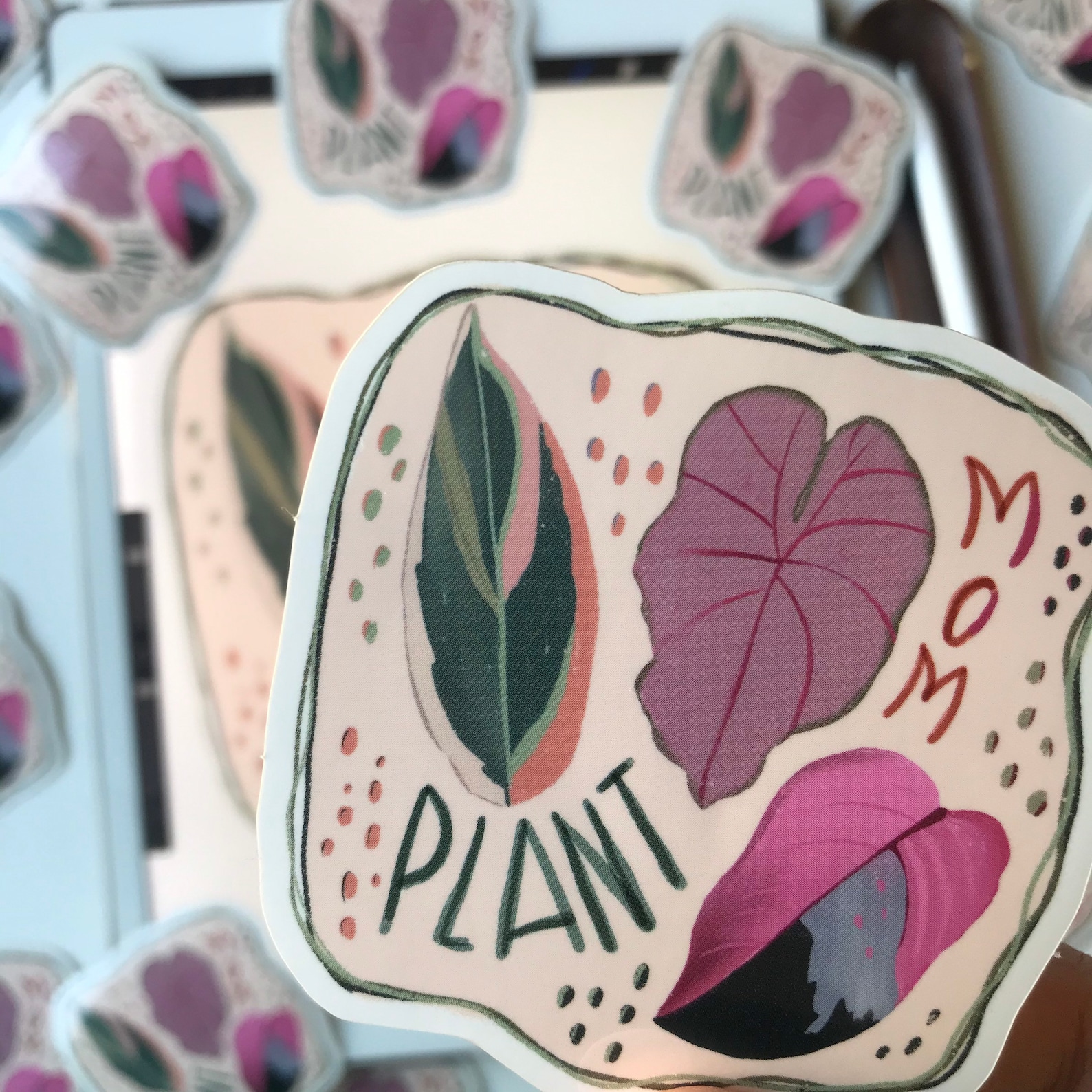 Plant Mom Waterproof Stickers Plant Stickers Plant Lover - Etsy