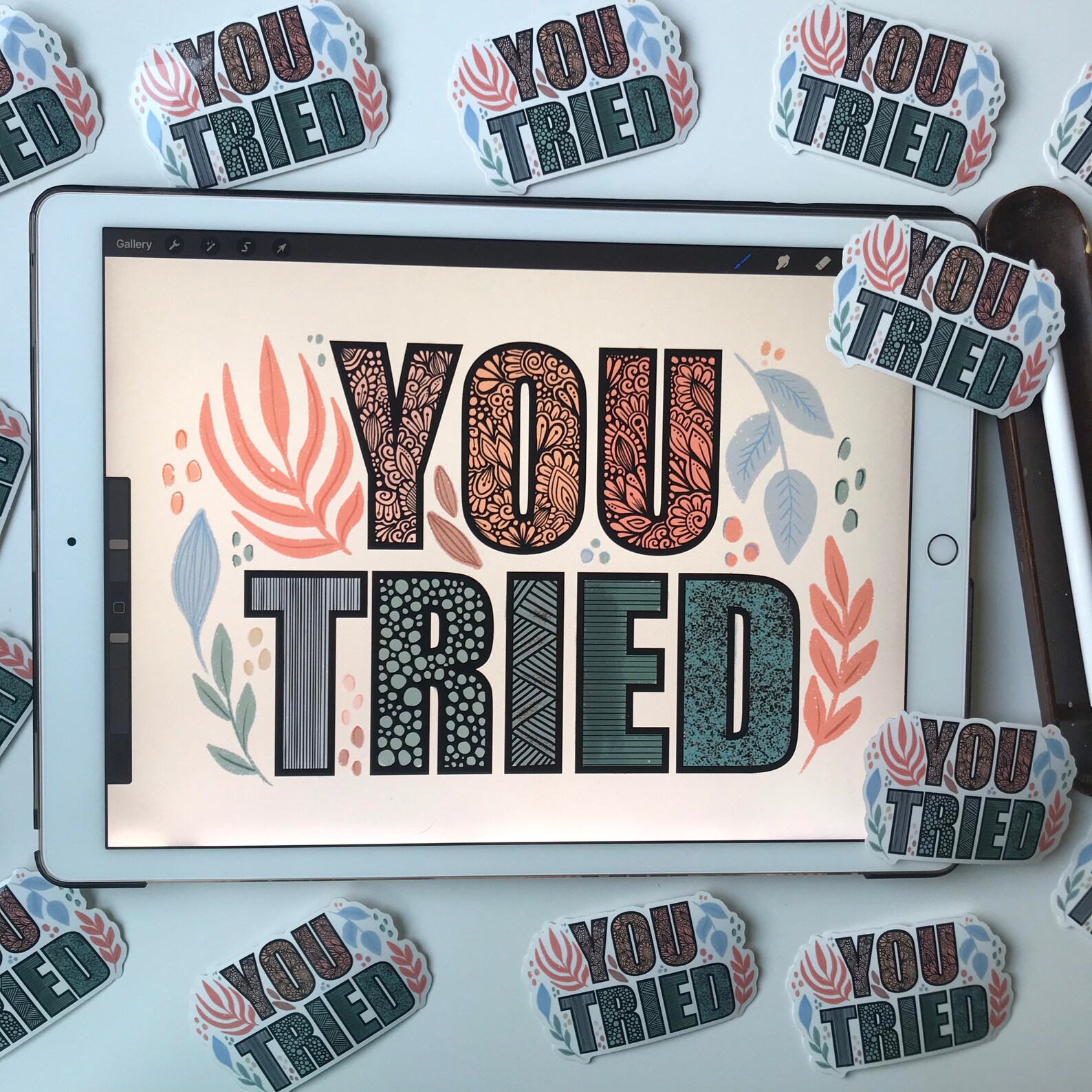 You Tried Zentangle Stickers Waterproof Stickers Zentangle - Etsy
