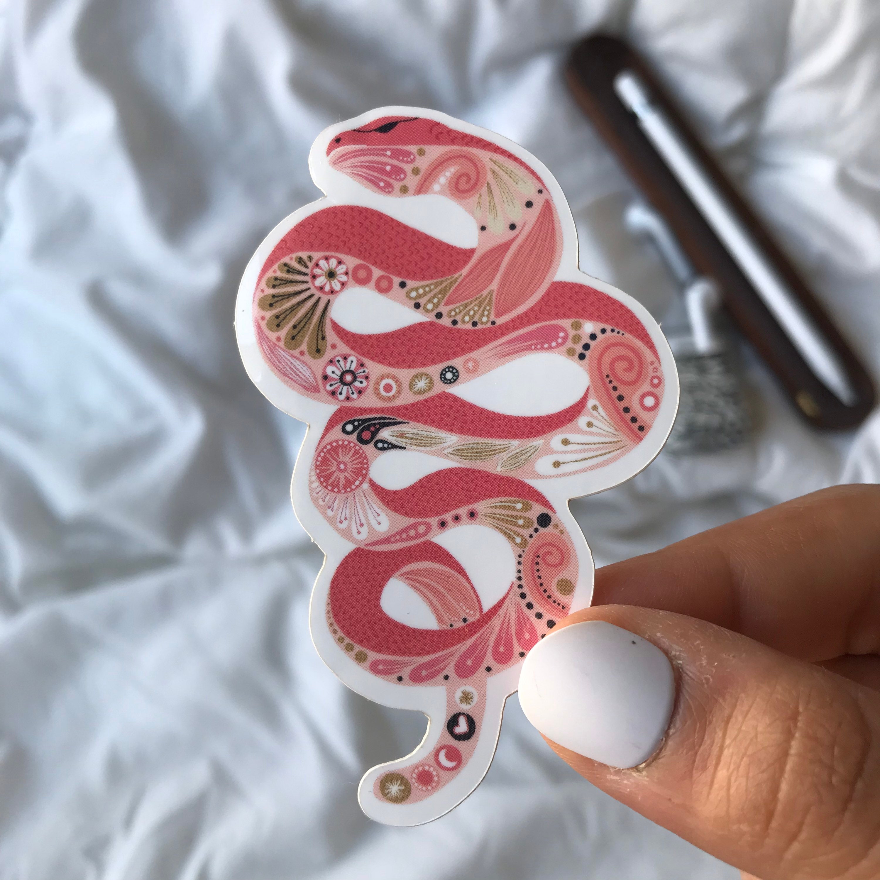Folk Snake Waterproof Sticker - Etsy