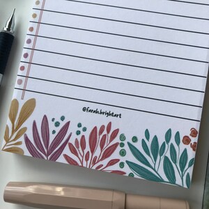 Plant Notepad Mandala Note Pad - Etsy