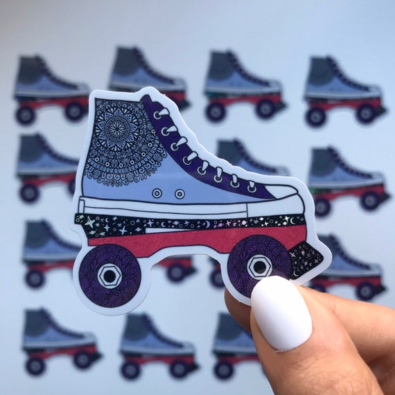 Roller Skating Sticker Waterproof Stickers Space | Etsy