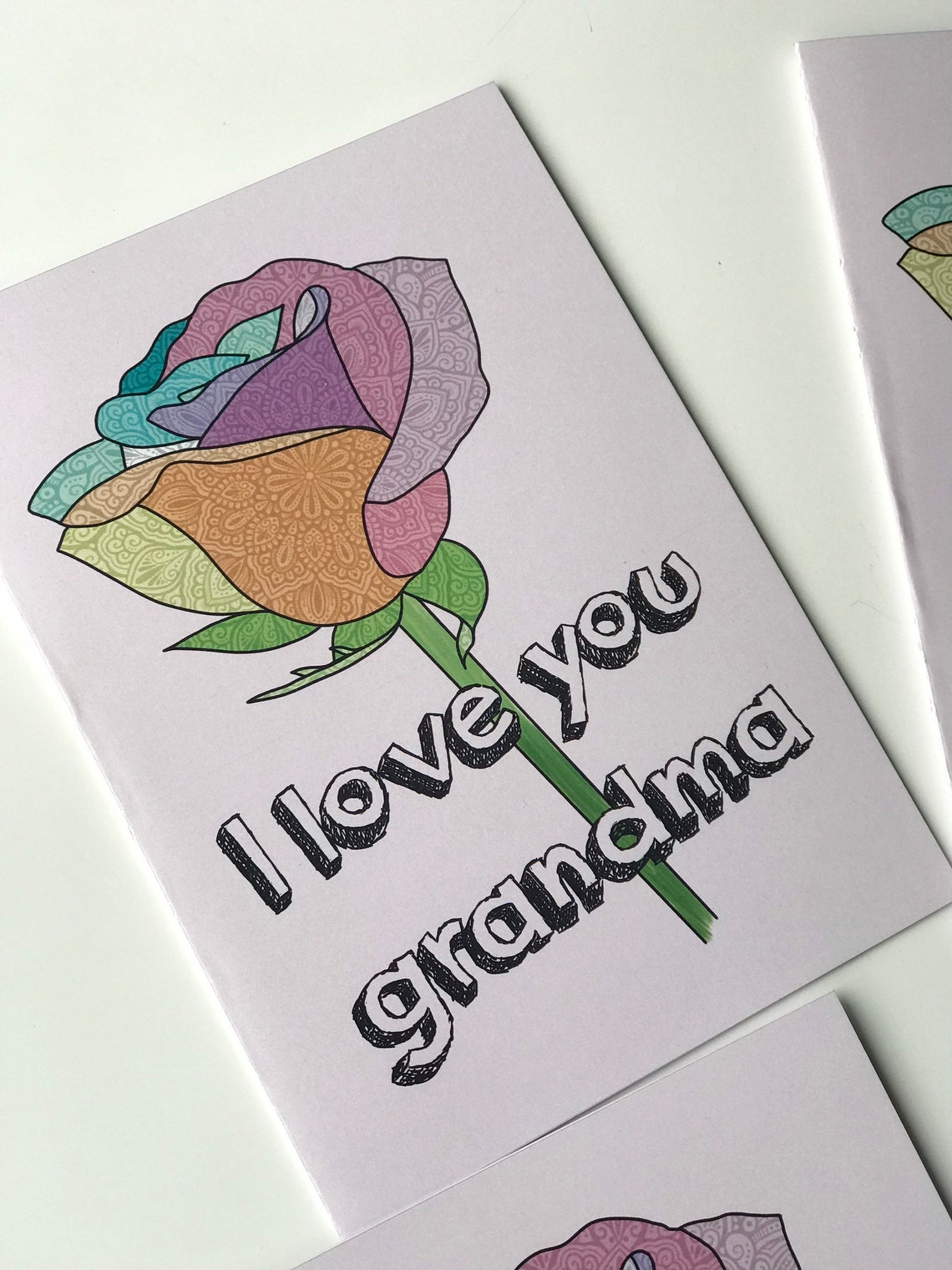 Grandma Cards Greeting Cards Mother Day Cards | Etsy