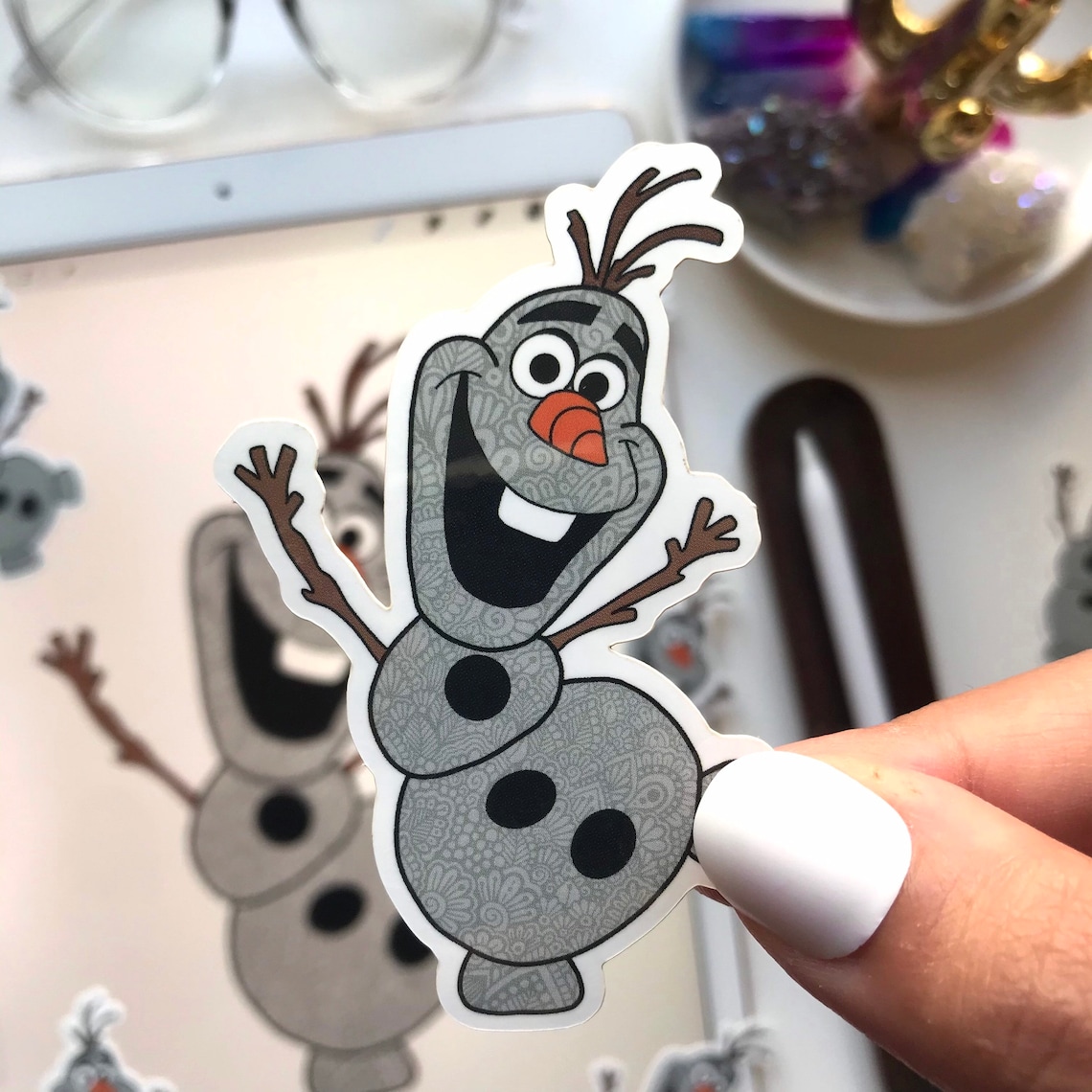 Zentangle Olaf Stickers Frozen Stickers Disney Stickers | Etsy