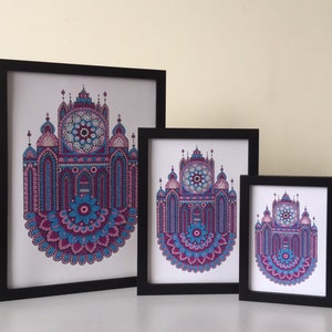 Mandala Building Prints - Artwork Prints - Hand Drawing- Wall ...