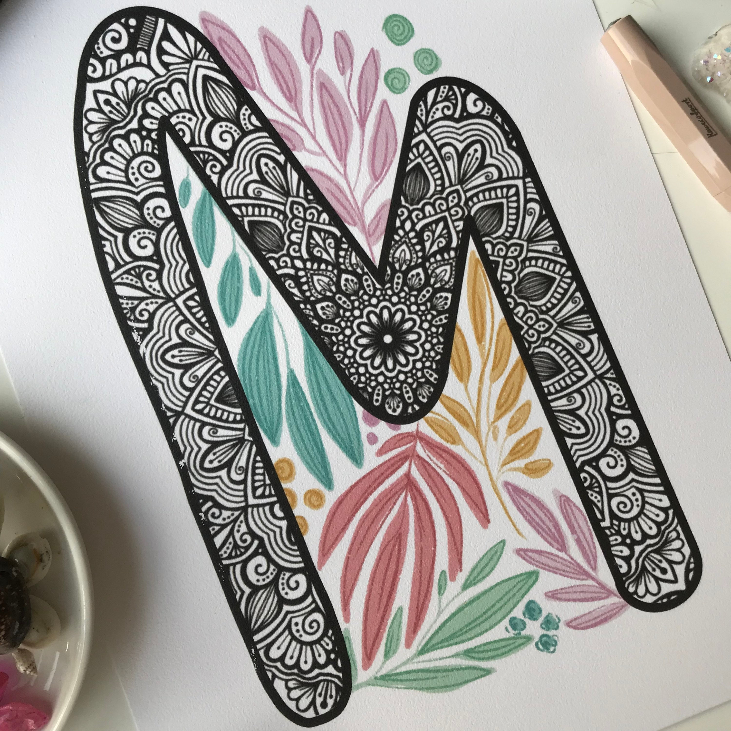 Cute Doodle Art Letter
