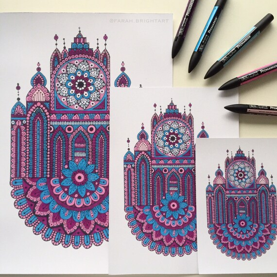 Mandala Building Prints Artwork Prints Hand Drawing Wall - Etsy