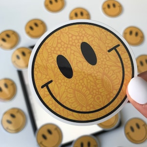 Zentangle Smile Waterproof Sticker - Etsy