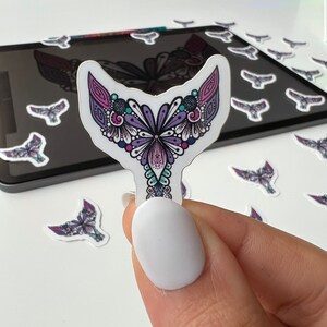 Mini Tail Zentangle Sticker - Waterproof Sticker - Etsy