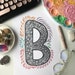 Mandala B Letter With Plant Doodle - Etsy