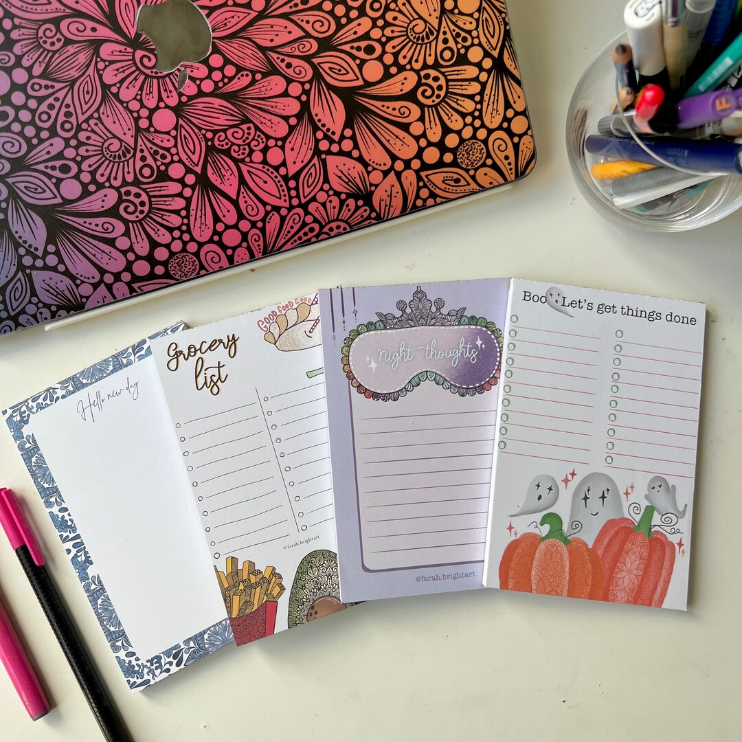 Notepad Set of 4 - Etsy