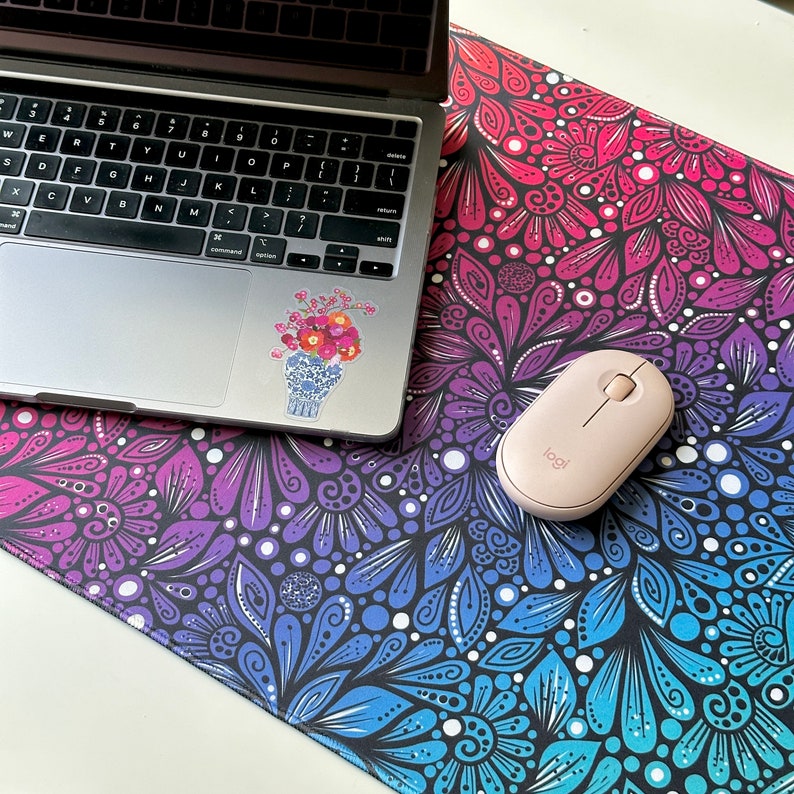 Rainbow Zentangle Desk Pad - Colorfull Desk Pads - Etsy