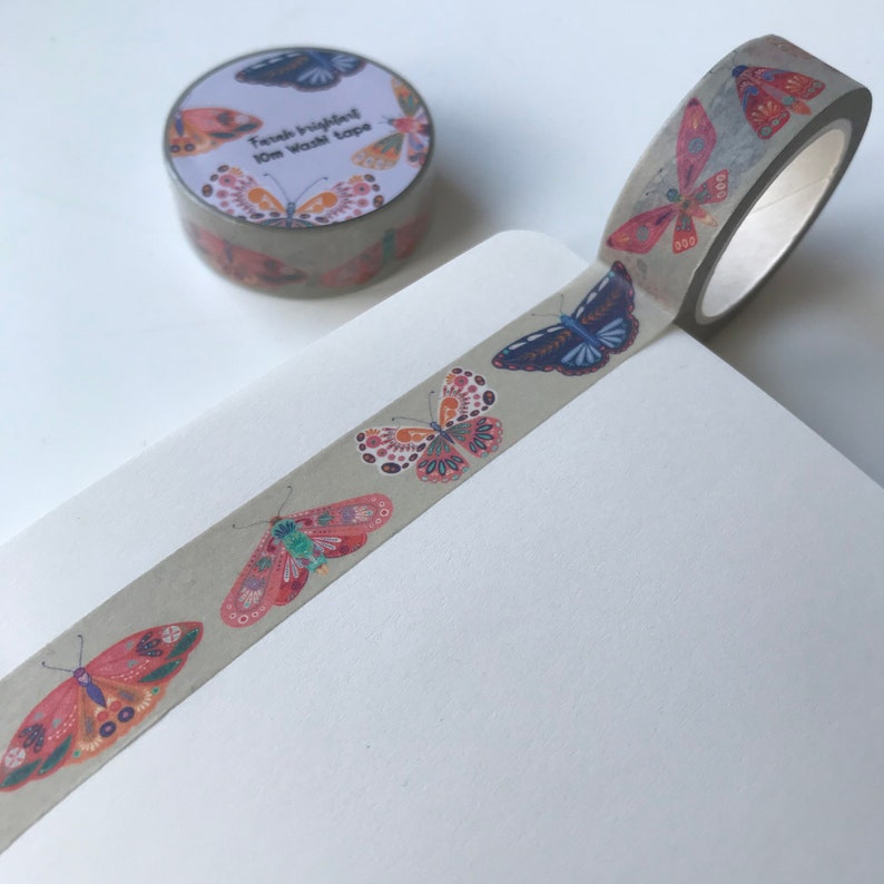 Cute Moths 10mm Washi Tape - Etsy