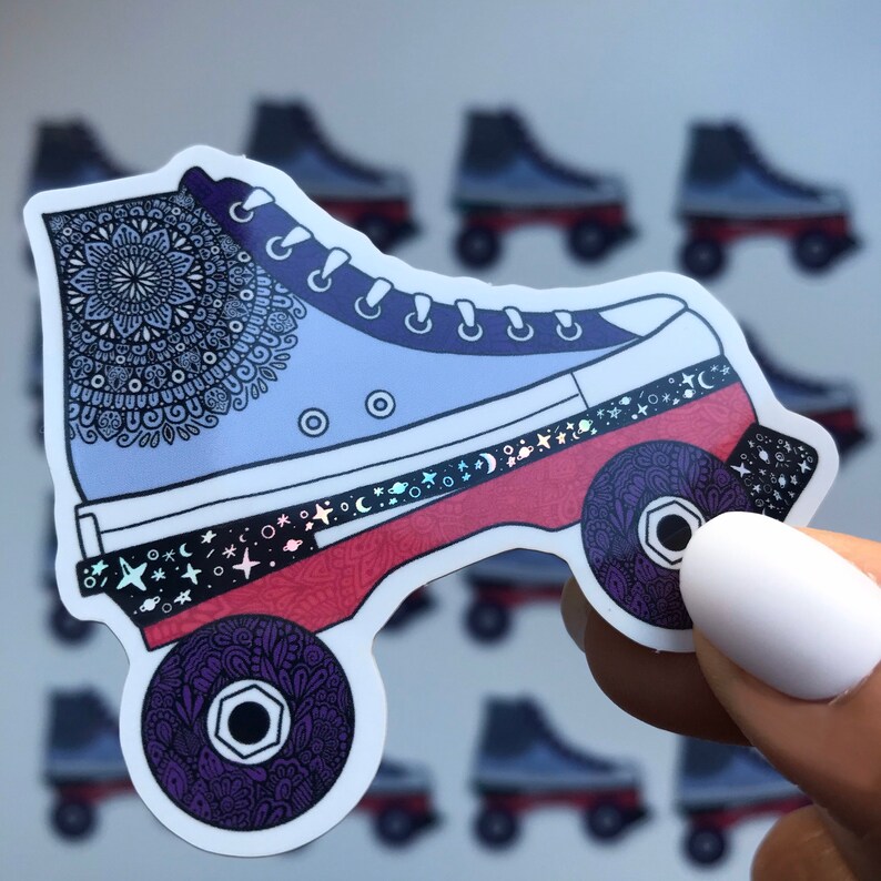 Roller Skating Sticker Waterproof Stickers Space - Etsy