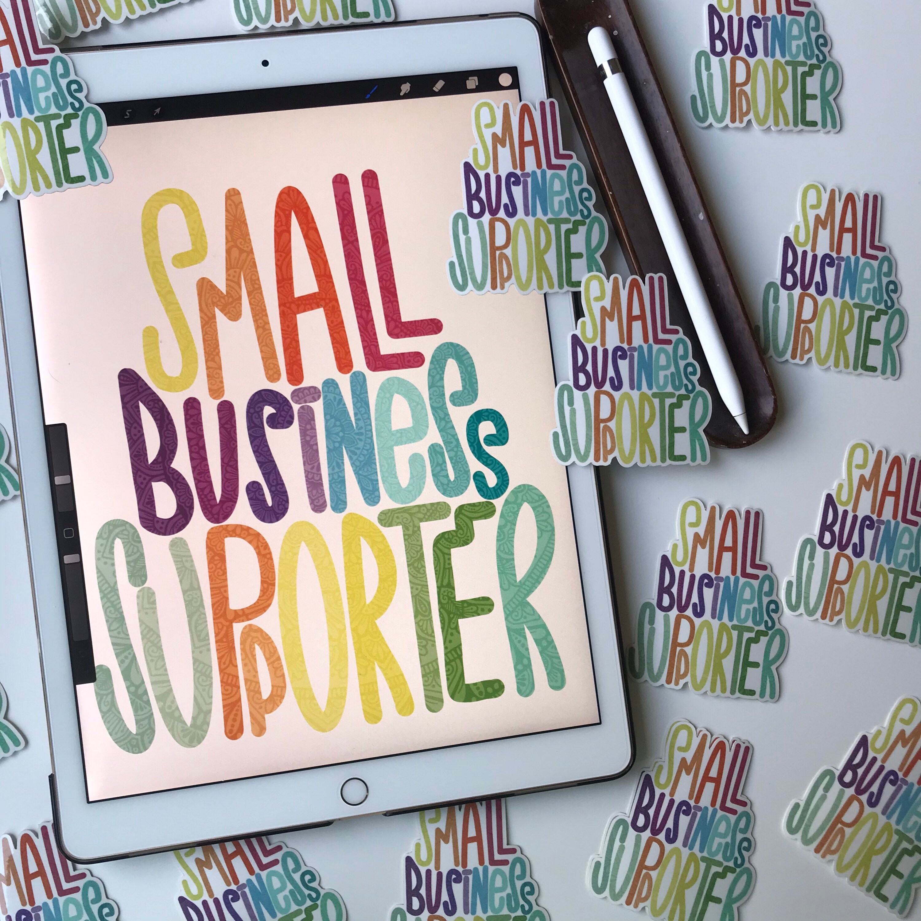 Small Business Supporter Mandala Waterproof Stickers - Etsy