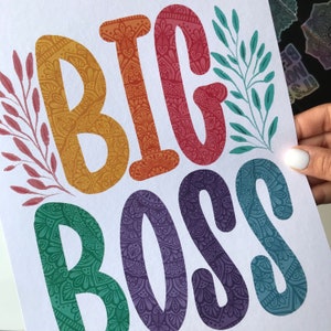 Big Boss Mandala Print - Etsy