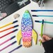 Rainbow Zentangle Rocket - Etsy