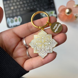 Mandala Enamel Keychain - Etsy