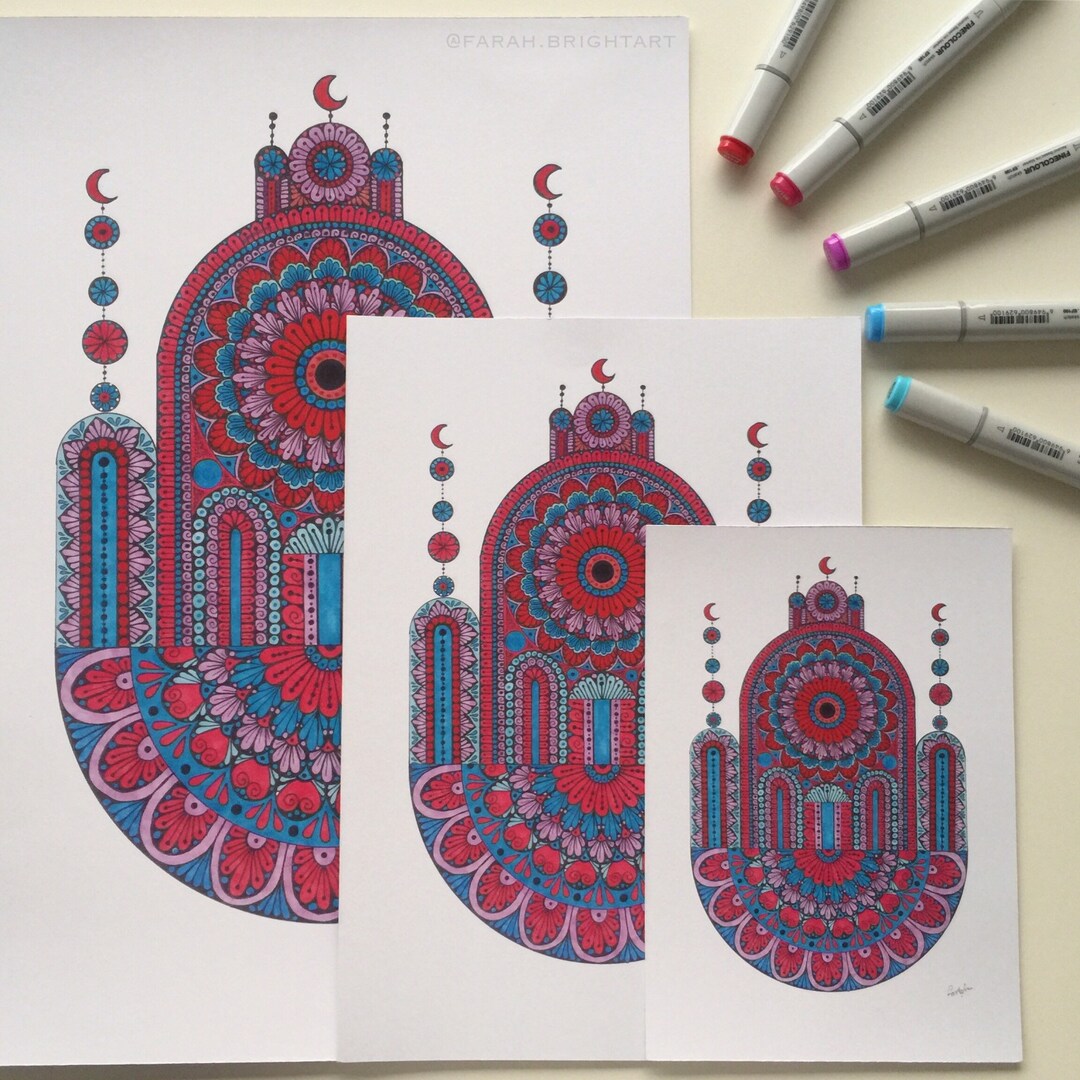 Mandala Building Prints Artwork Prints Hand Drawing Wall Decoration ...