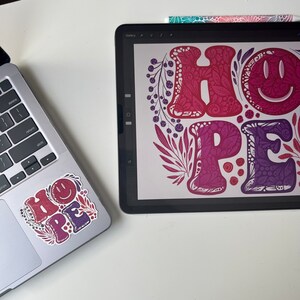 Zentangle Hope Sticker - Waterproof Sticker - Hope Sticker - Etsy