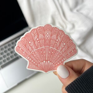 Shell Zentangle Sticker - Waterproof Stickers - Etsy
