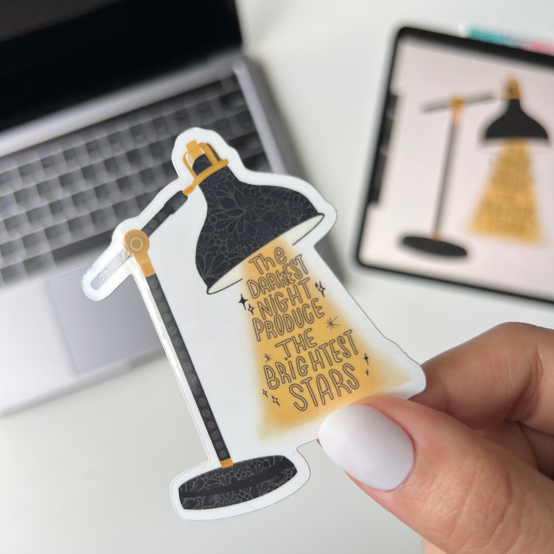 Zentangle Table Lamp Stickers Waterproof Stickers the - Etsy