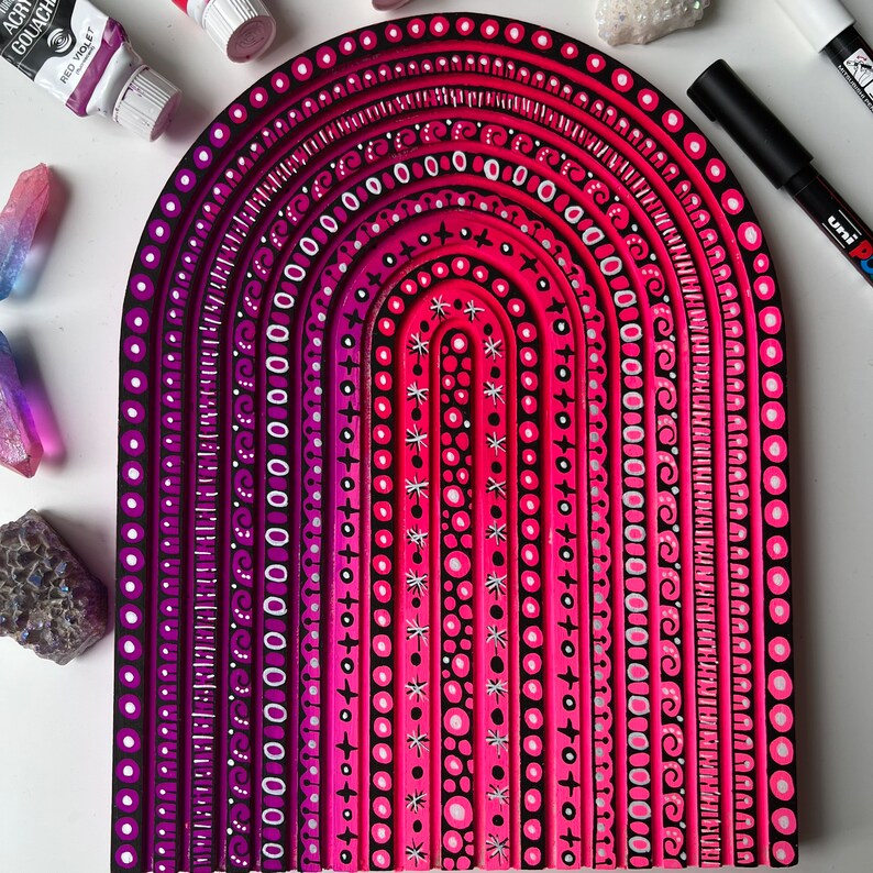 Pinky Zentangle Wooden Piece Wall Decor - Etsy