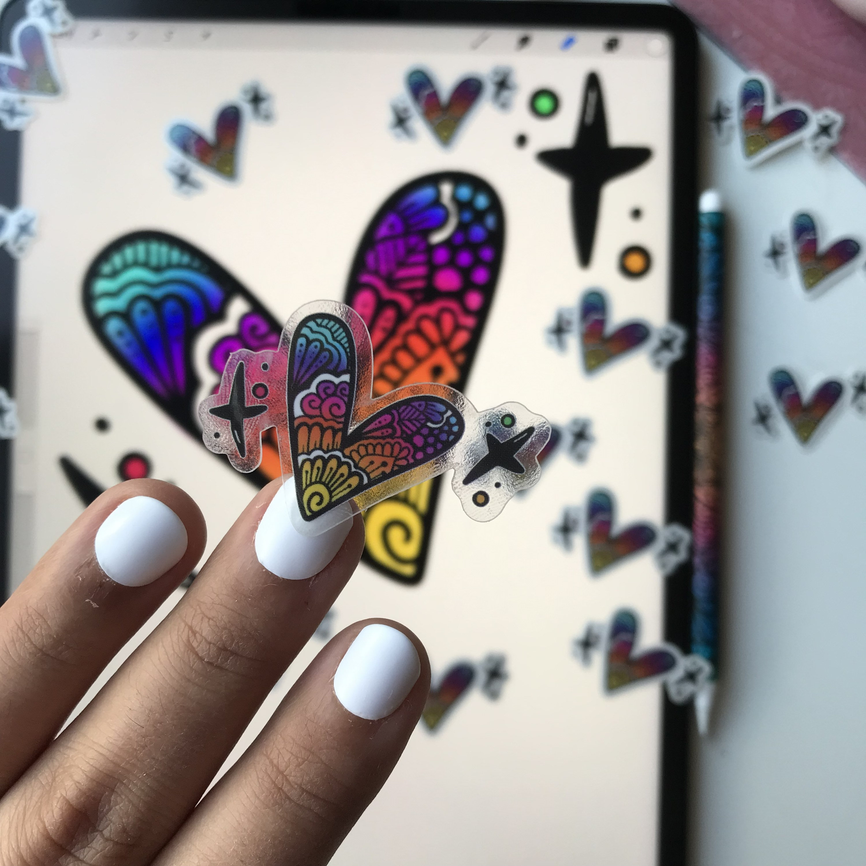 Mini Mandala Transparent Stickers - Etsy