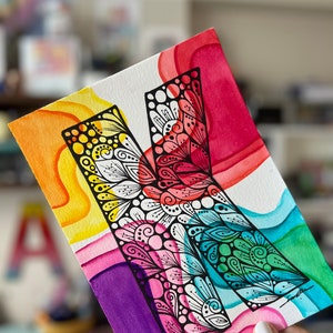 Zentangle K Letter - Hand Drawing _ Original Artwork - Wall Decor - Etsy
