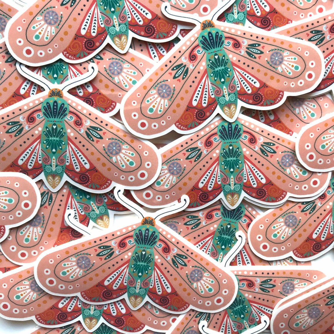 Moth Illustration Stickers Waterproof Stickers Butterfly - Etsy