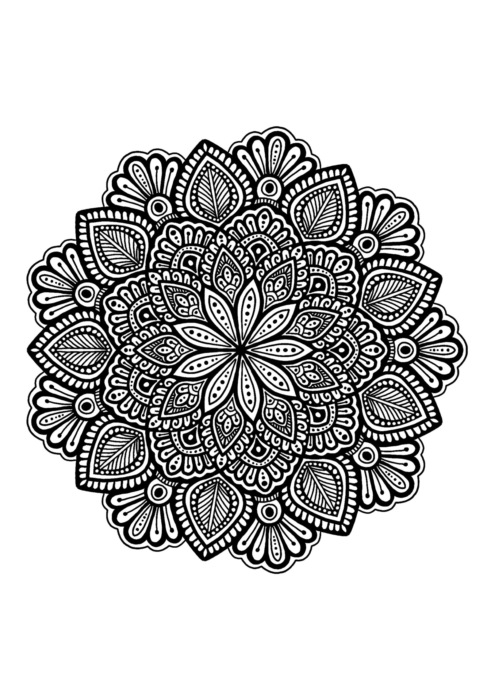 Mandala Coloring Sheet - Stay at Home and Color - Etsy