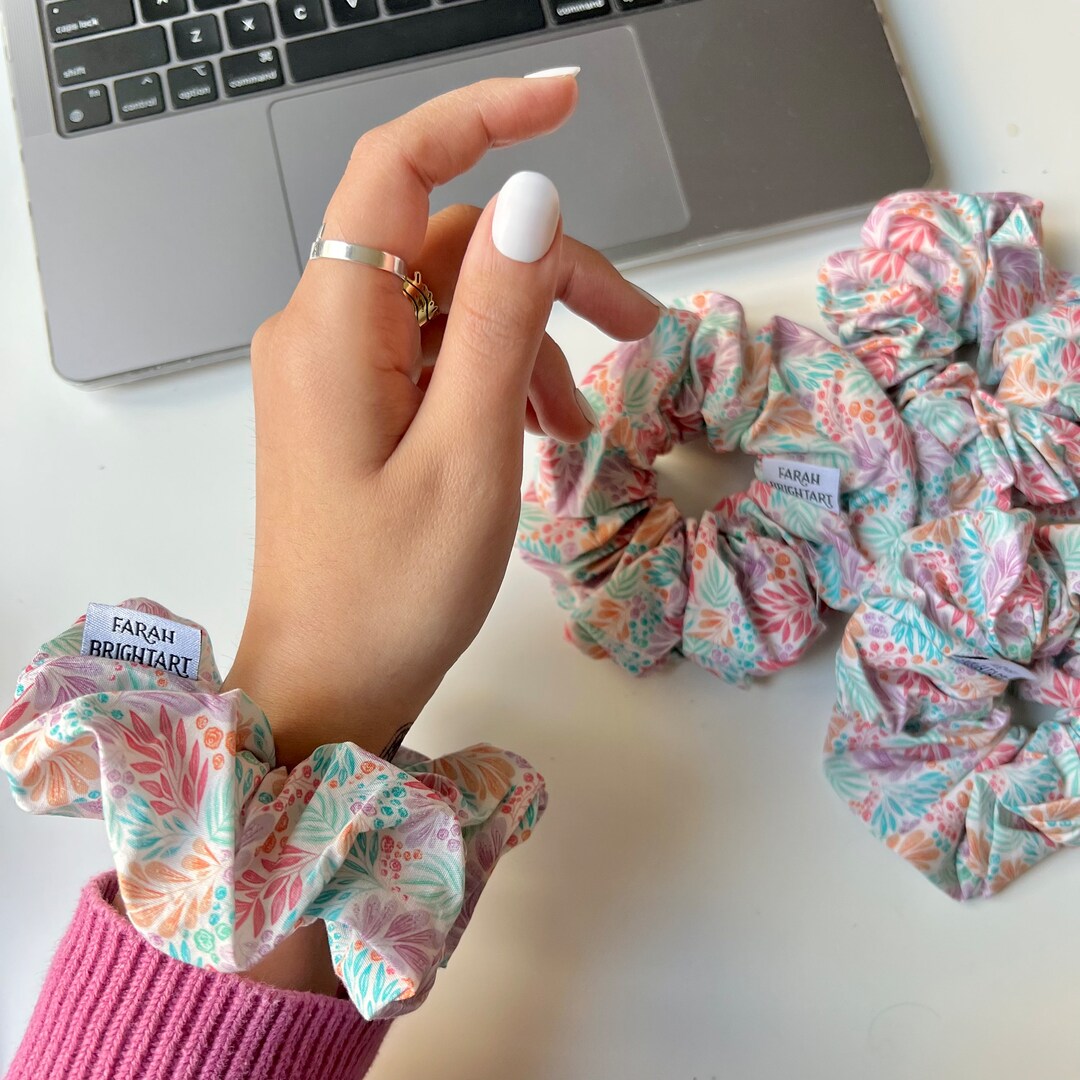 Pastel Plants Scrunchies - Etsy