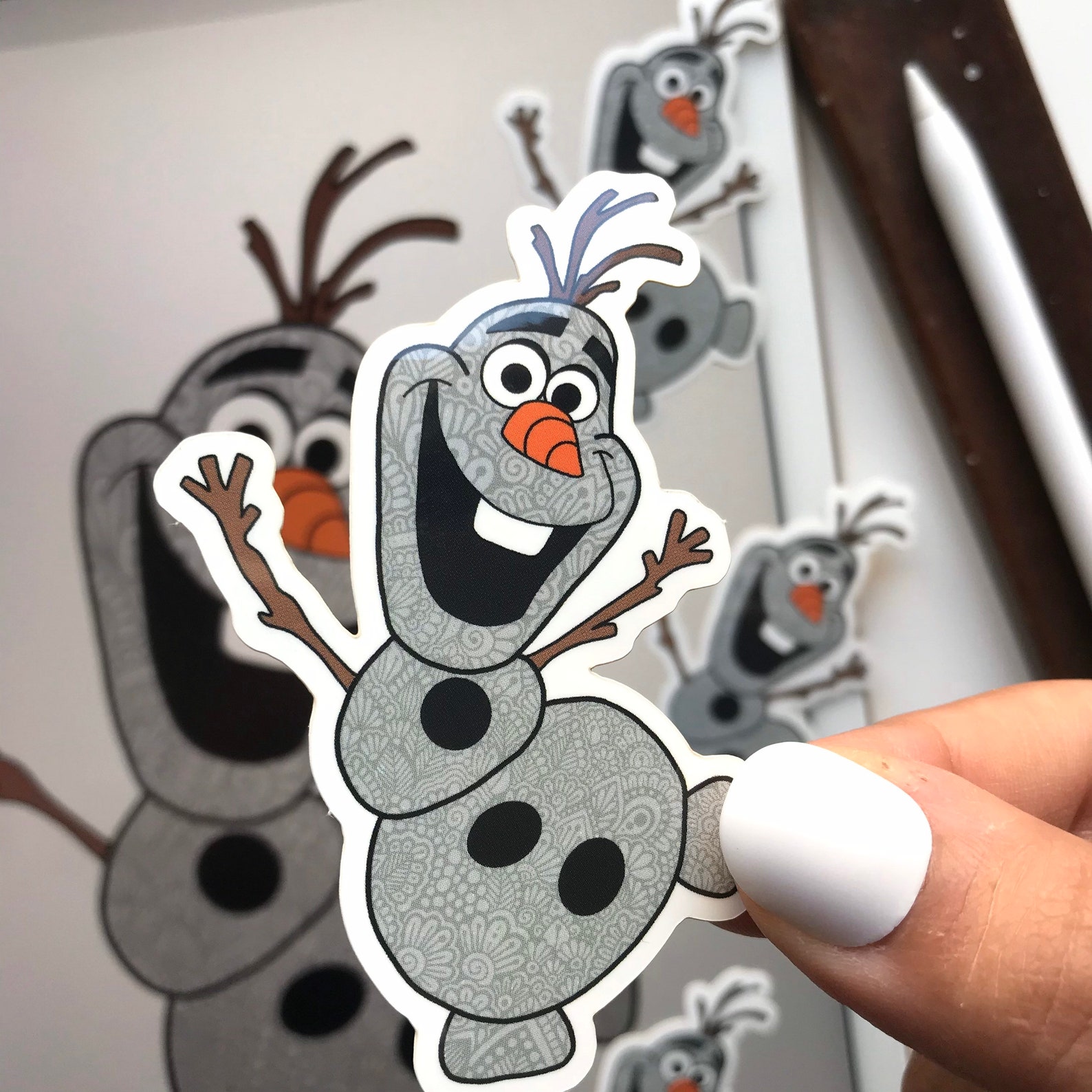 Zentangle Olaf Stickers Frozen Stickers Disney Stickers | Etsy