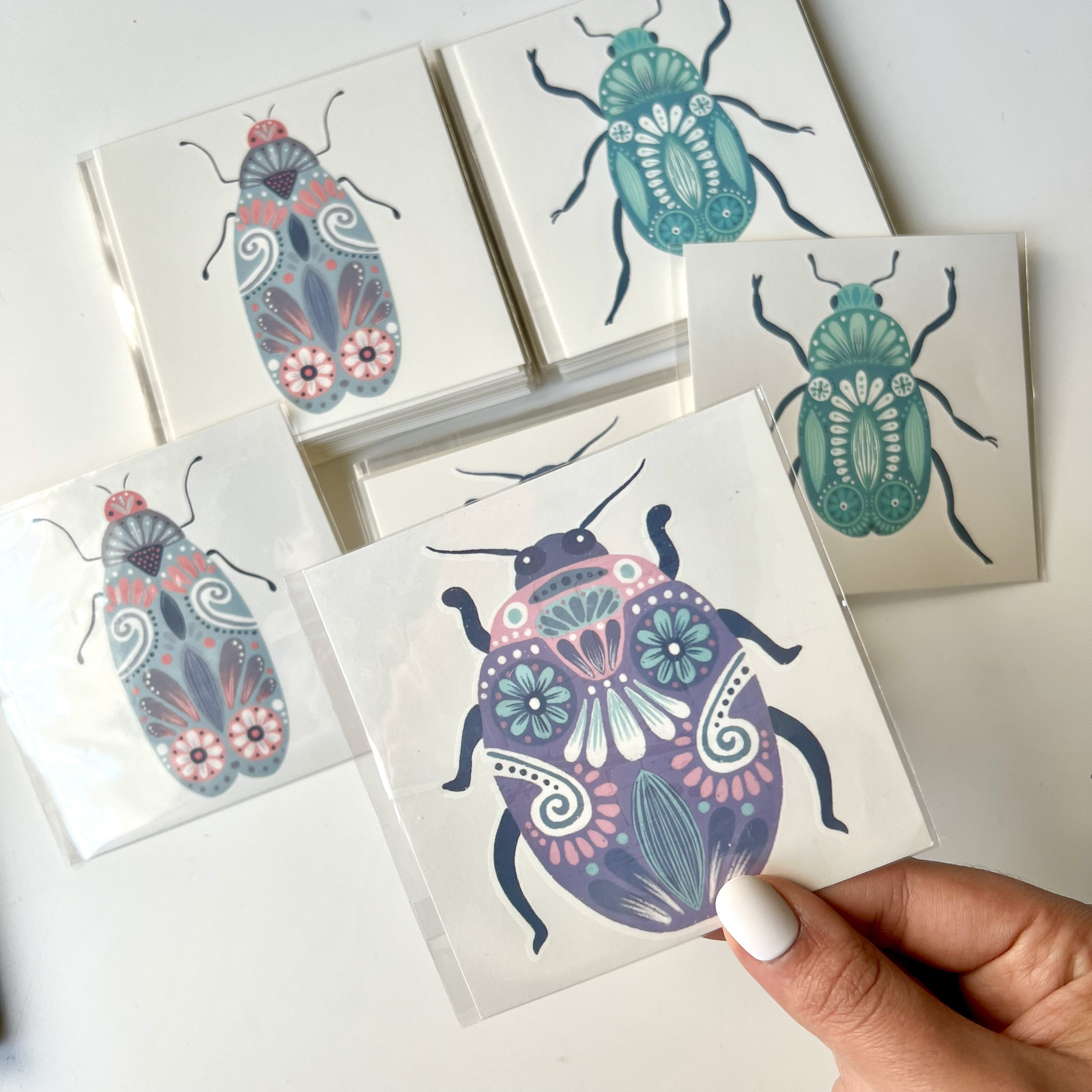 Cute Bugs Illustrations Temporary Tattoo - Etsy