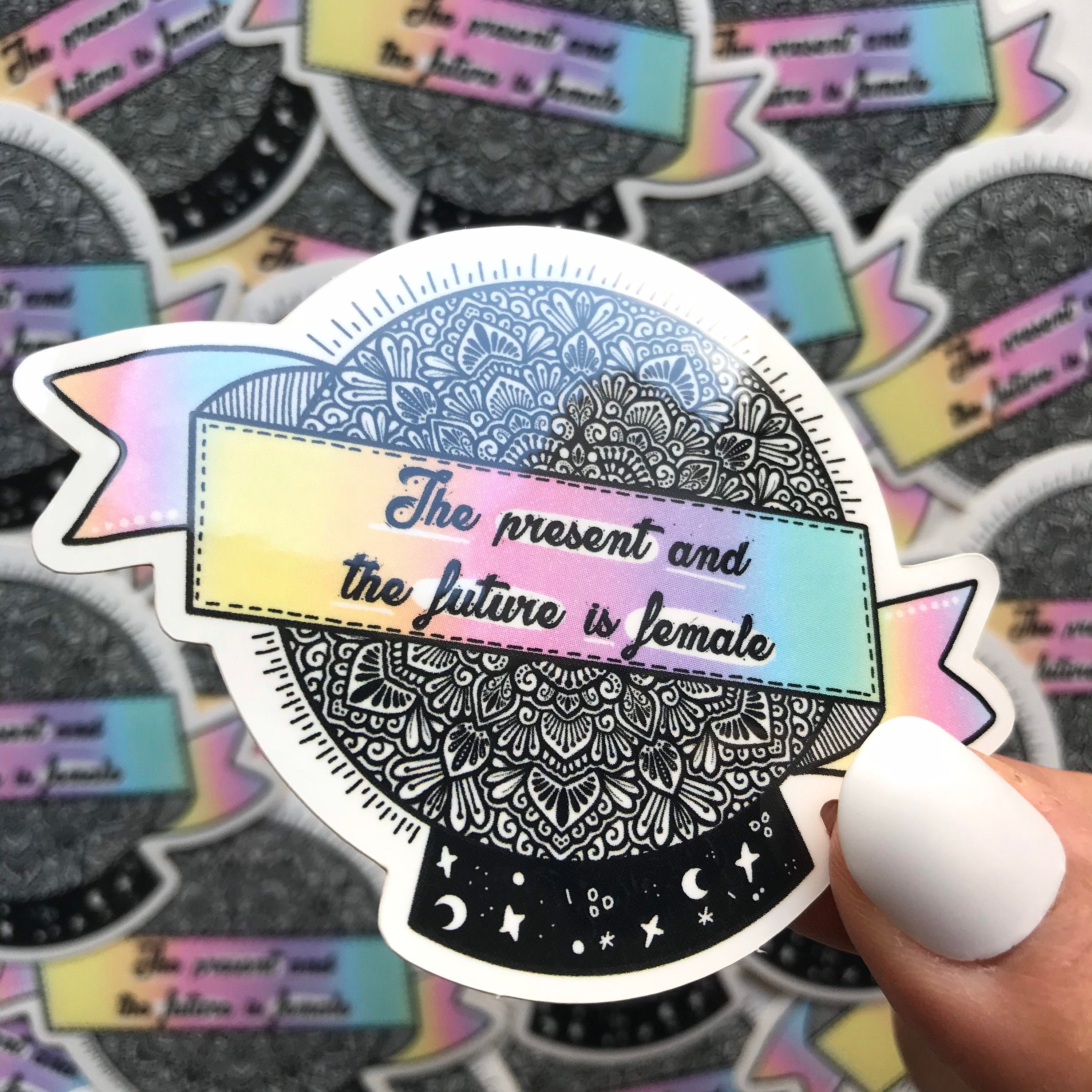 Female Power Mandala Sticker Waterproof Sticker Vinyl - Etsy