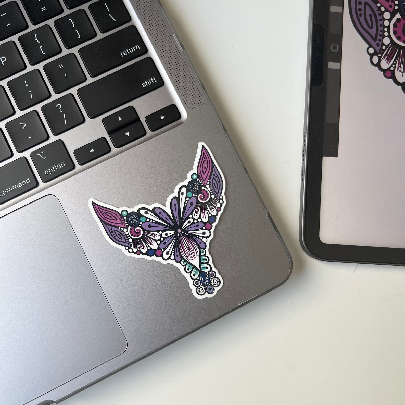 Tail Zentangle Sticker Waterproof Sticker Cute Sticker - Etsy