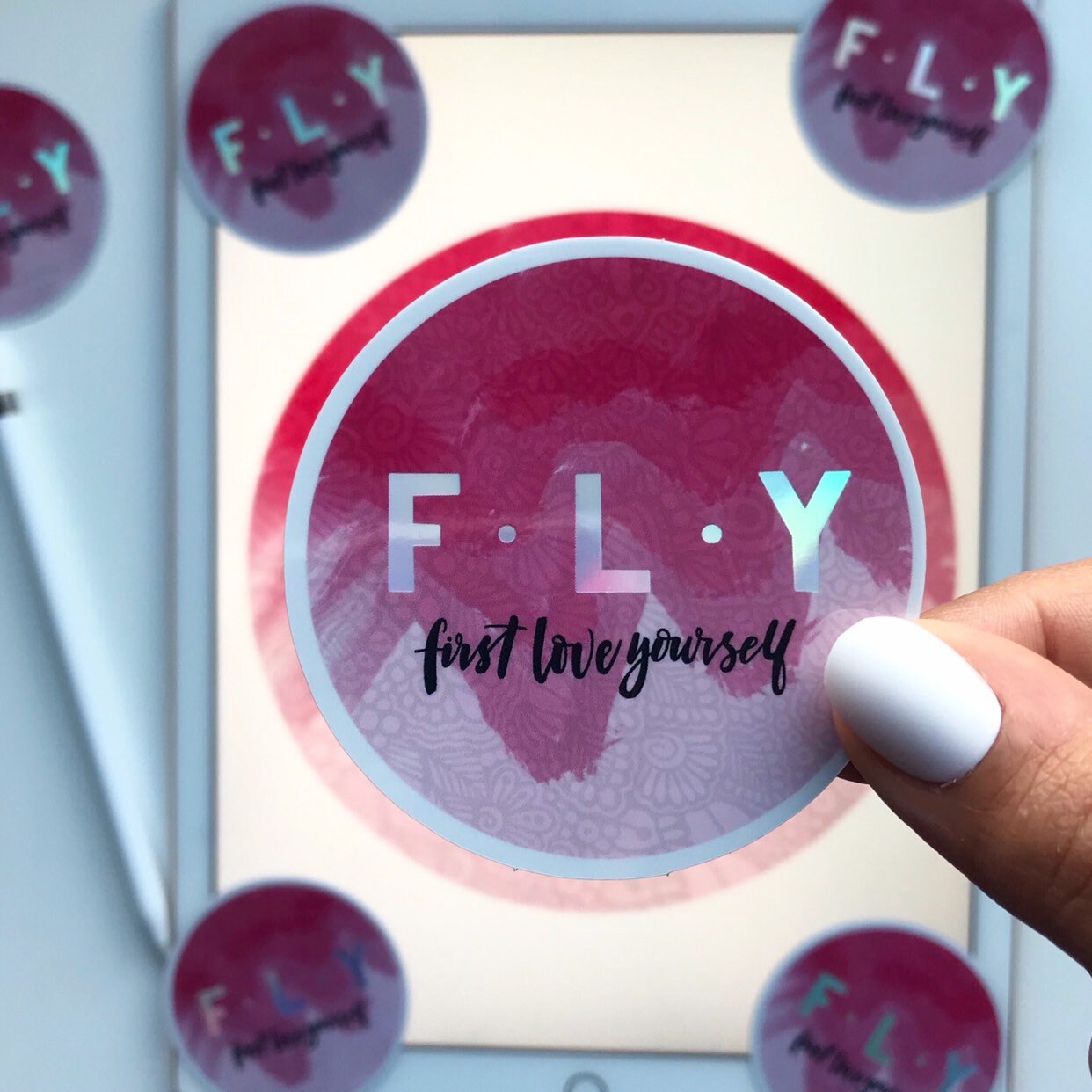 Love Your Self Stickers Waterproof Stickers Zentangle - Etsy