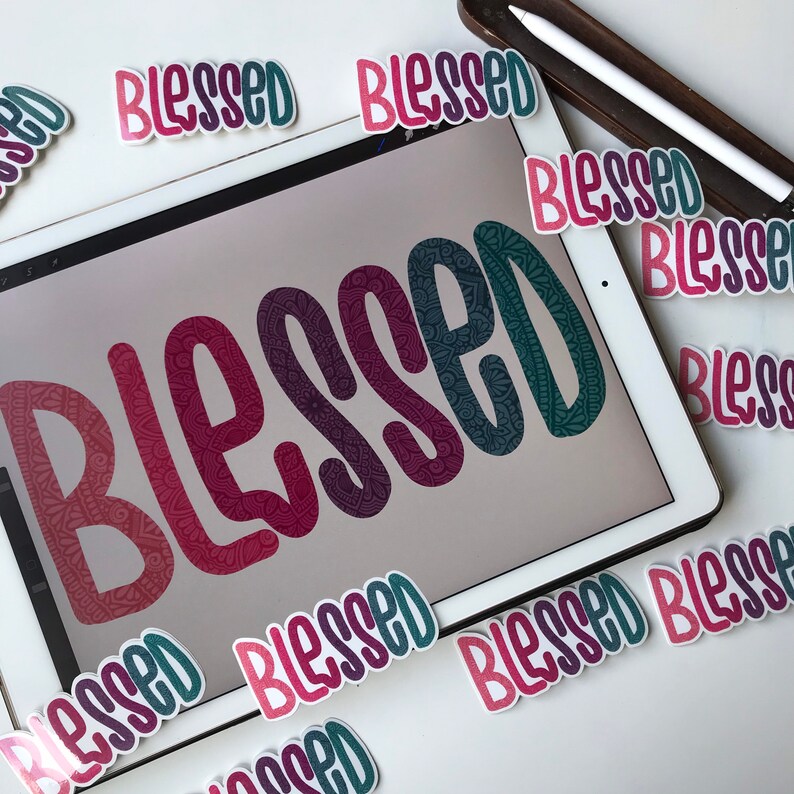 Blessed Waterproof Stickers - Etsy