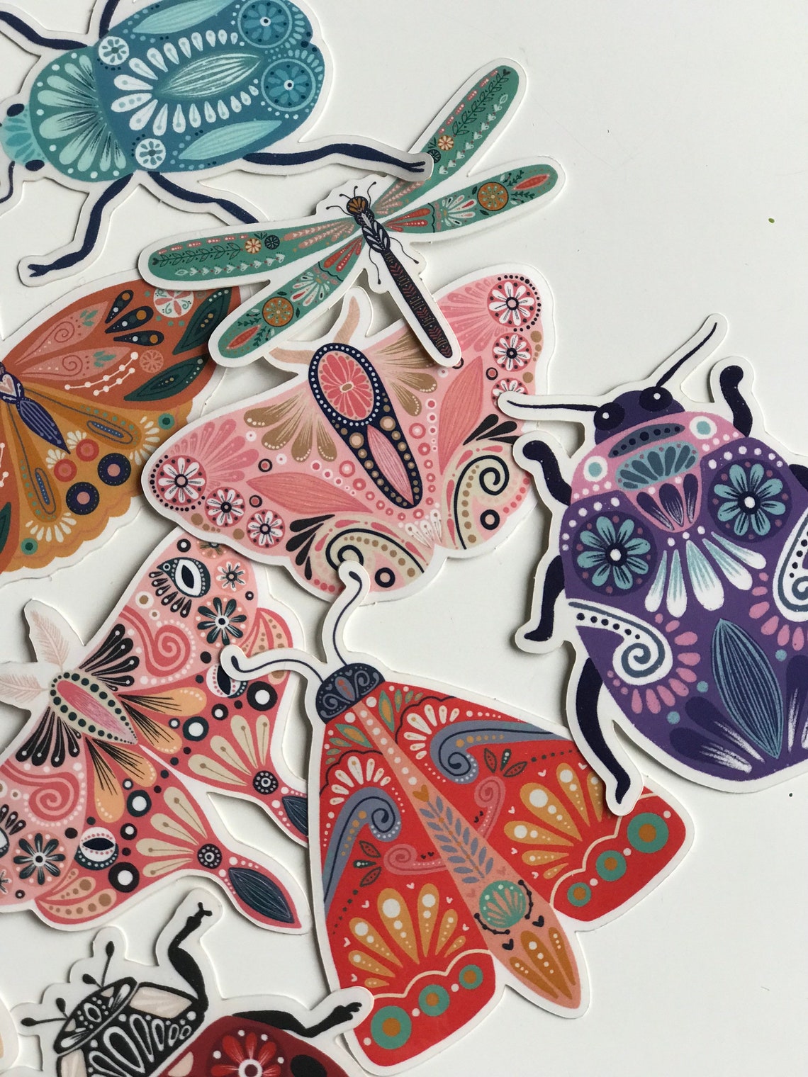 Cute Insect Waterproof Sticker Pack of 12 - Etsy
