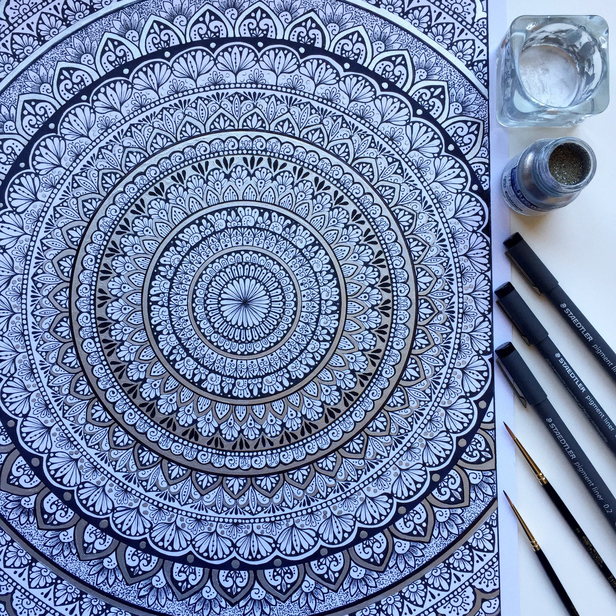 Hand Drawing Mandala Original Artwork-wall Decor-mandala Art - Etsy Canada