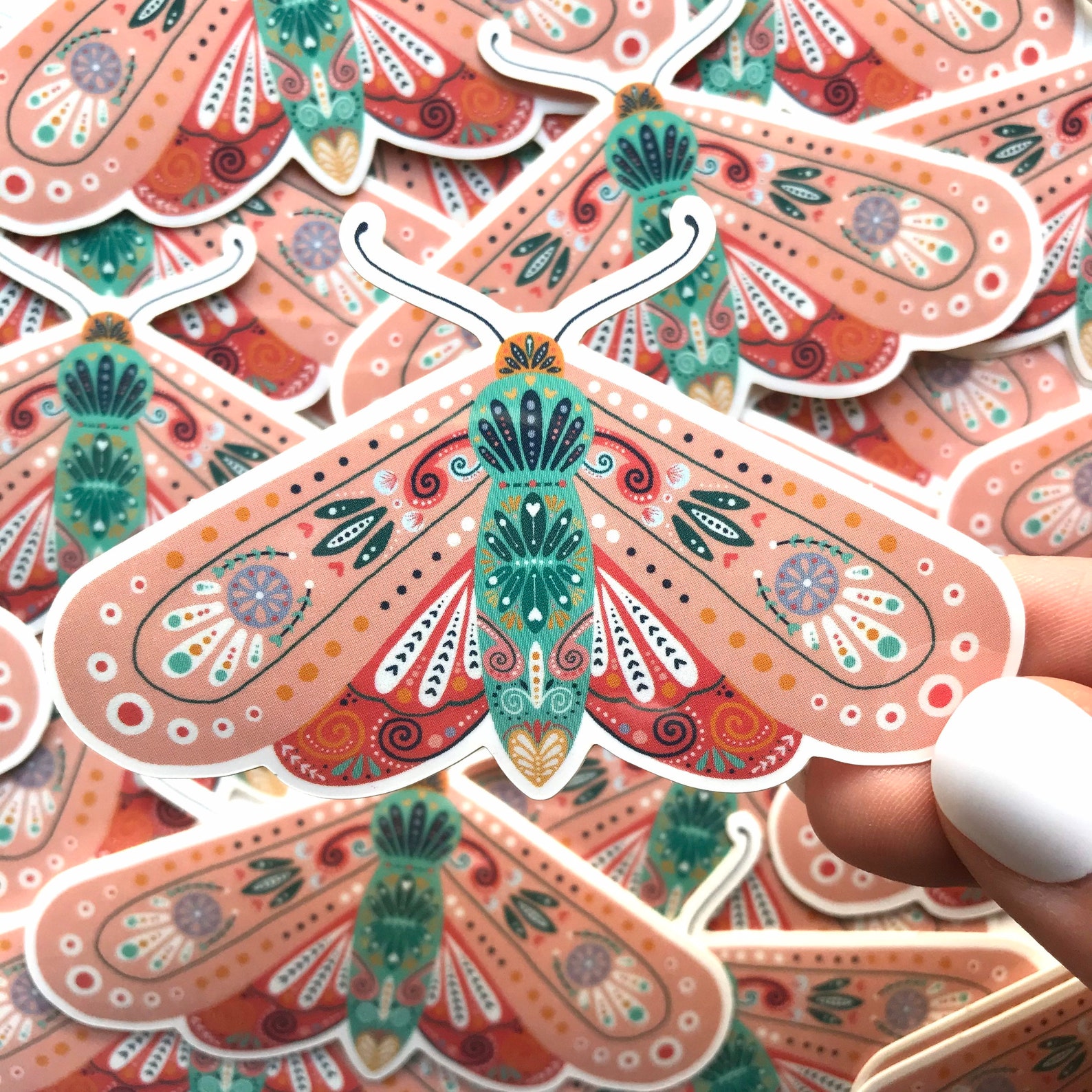 Moth Illustration Stickers Waterproof Stickers Butterfly - Etsy