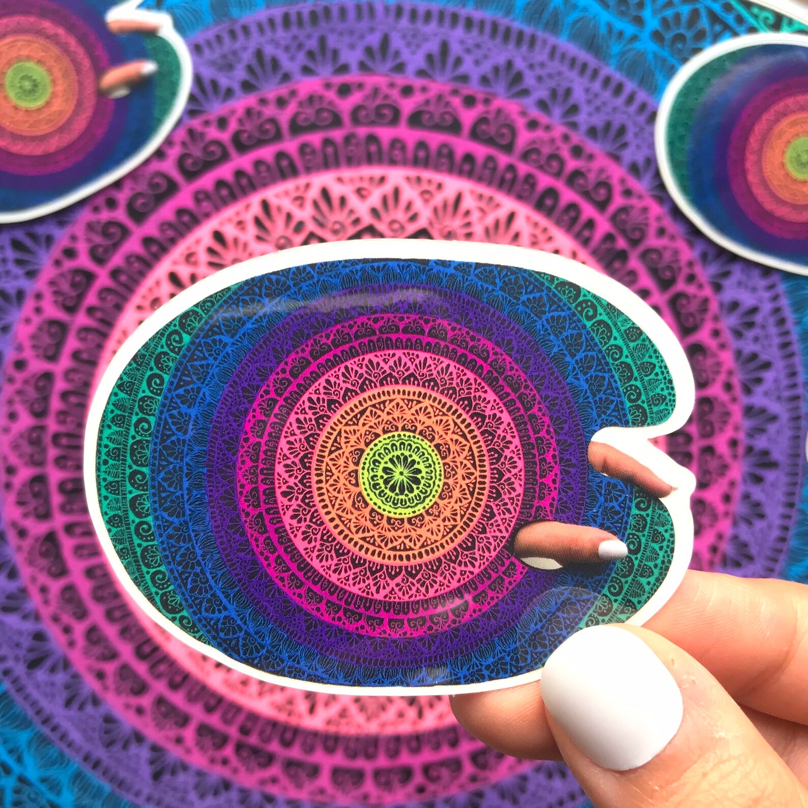 Mandala Palette Vinyl Stickers - Realistic Stickers - Waterproof ...