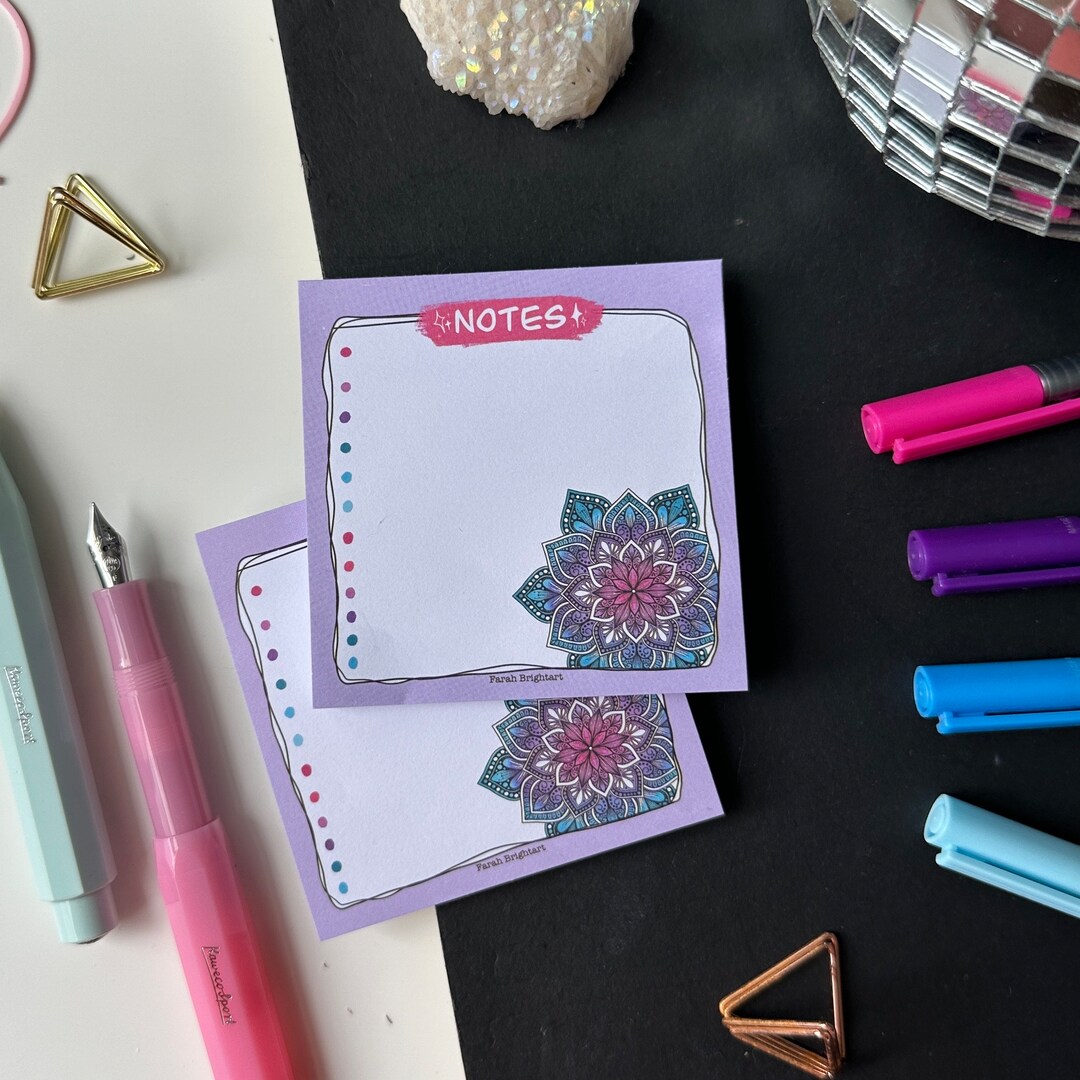 Mandala Note Sticky Notes - Etsy