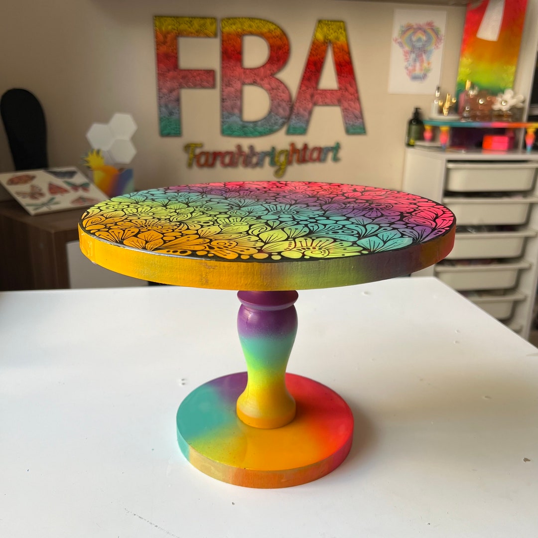 Zentangle Wooden Mini Serving Table - Handmade Mini Table - Etsy