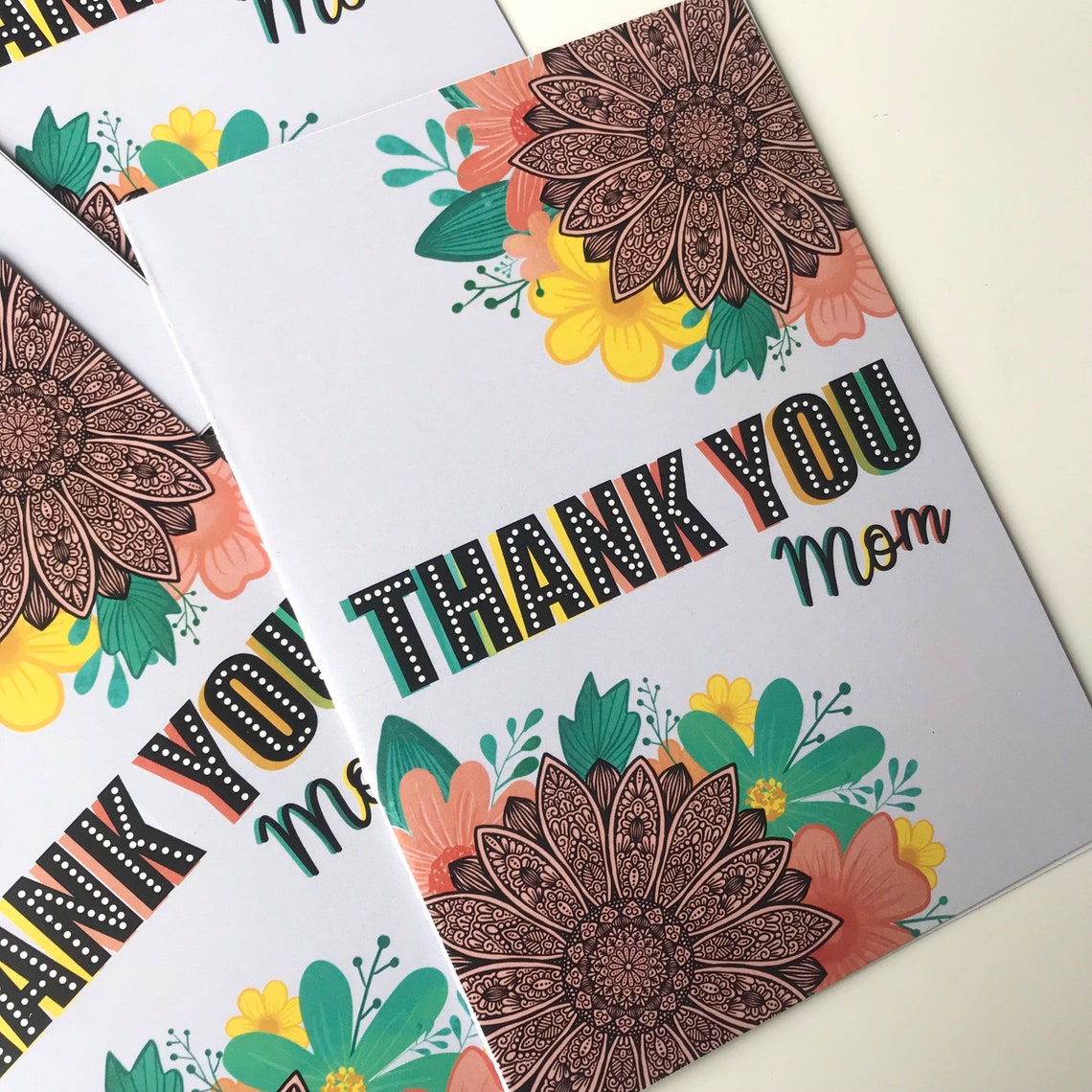 Thank You Mom Card Mothers Day Card-greeting Mothers Day - Etsy