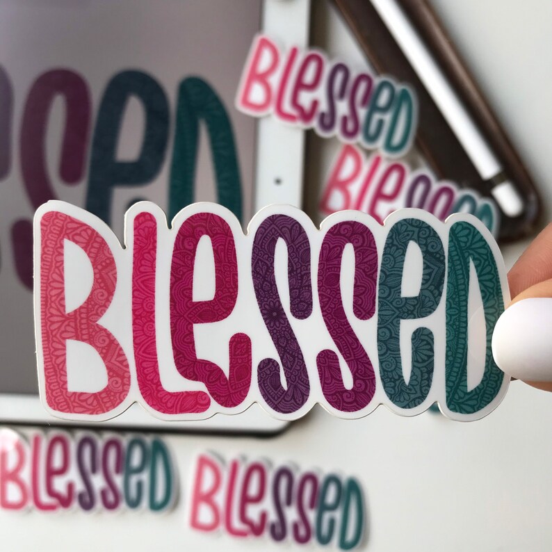 Blessed Waterproof Stickers - Etsy