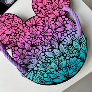 Zentangle Mickey Mouse Wooden Tray Handmade Tray - Etsy