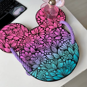 Zentangle Mickey Mouse Wooden Tray Handmade Tray - Etsy